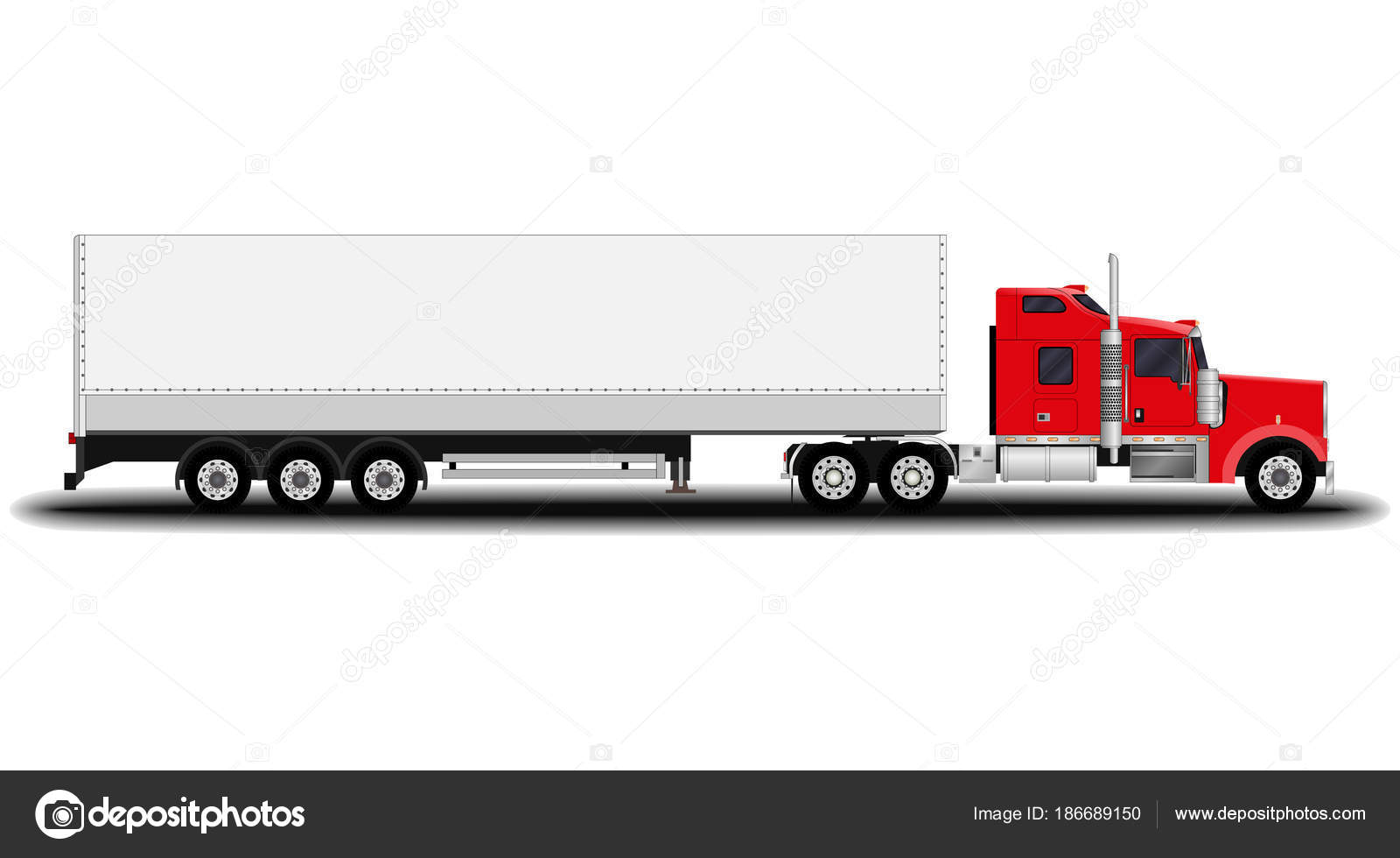 Semi Truck Side View