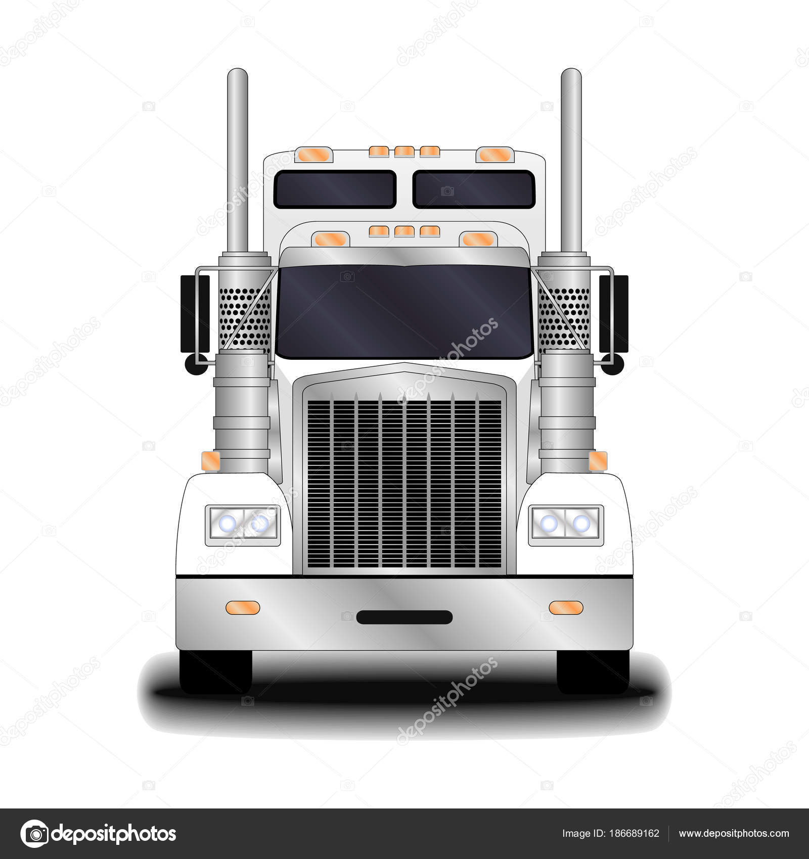 Semi Truck Front View