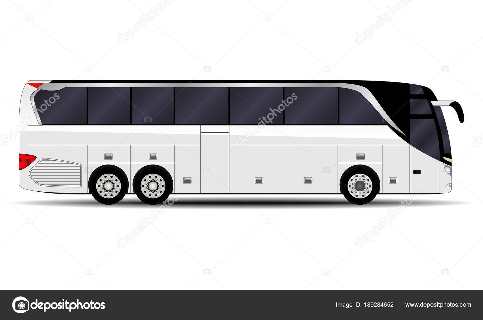 Realistic Bus Side View — Stock Vector © chel11 #189284652