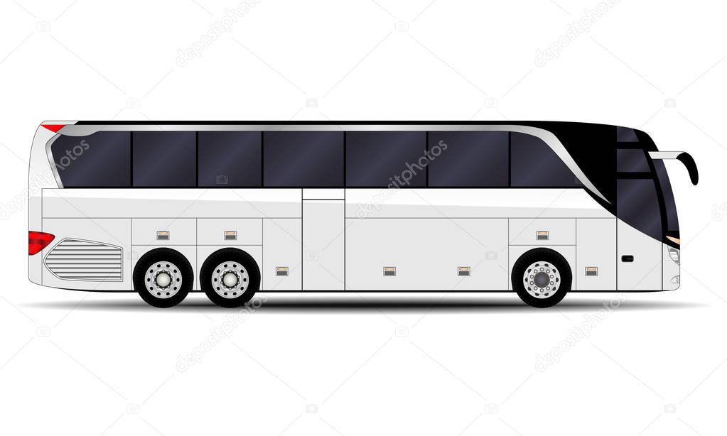 Realistic Bus Side View — Stock Vector © chel11 #189284652