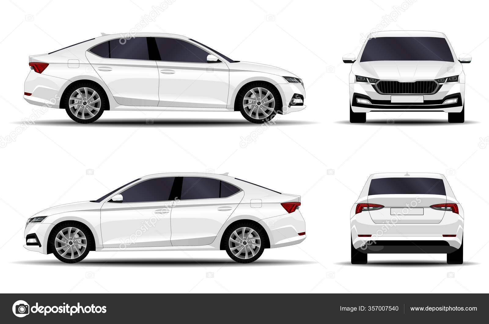 현실적 자동차 사이드 스톡 벡터 - ©chel11 357007540