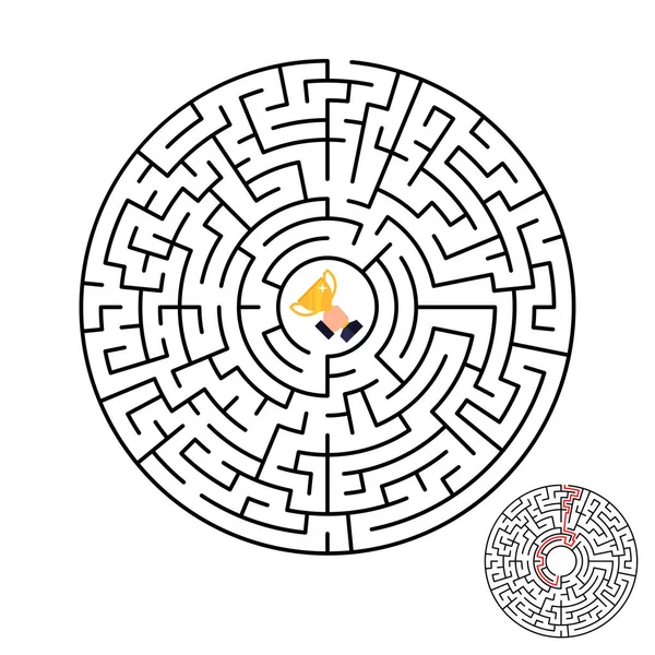Vector Illustration Maze Labyrinth Diamond Flat Style — Stock Vector ...