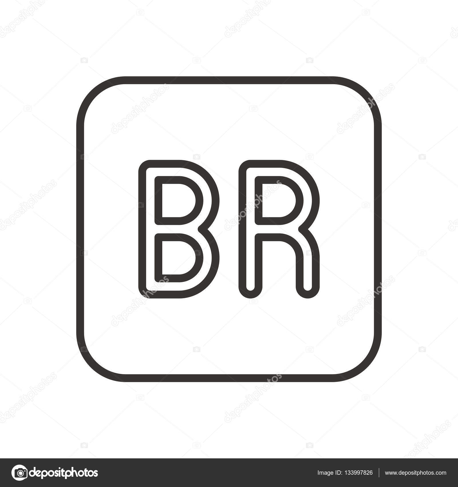 BR icon illustration Stock Vector by ©everydaytemplate 133997826