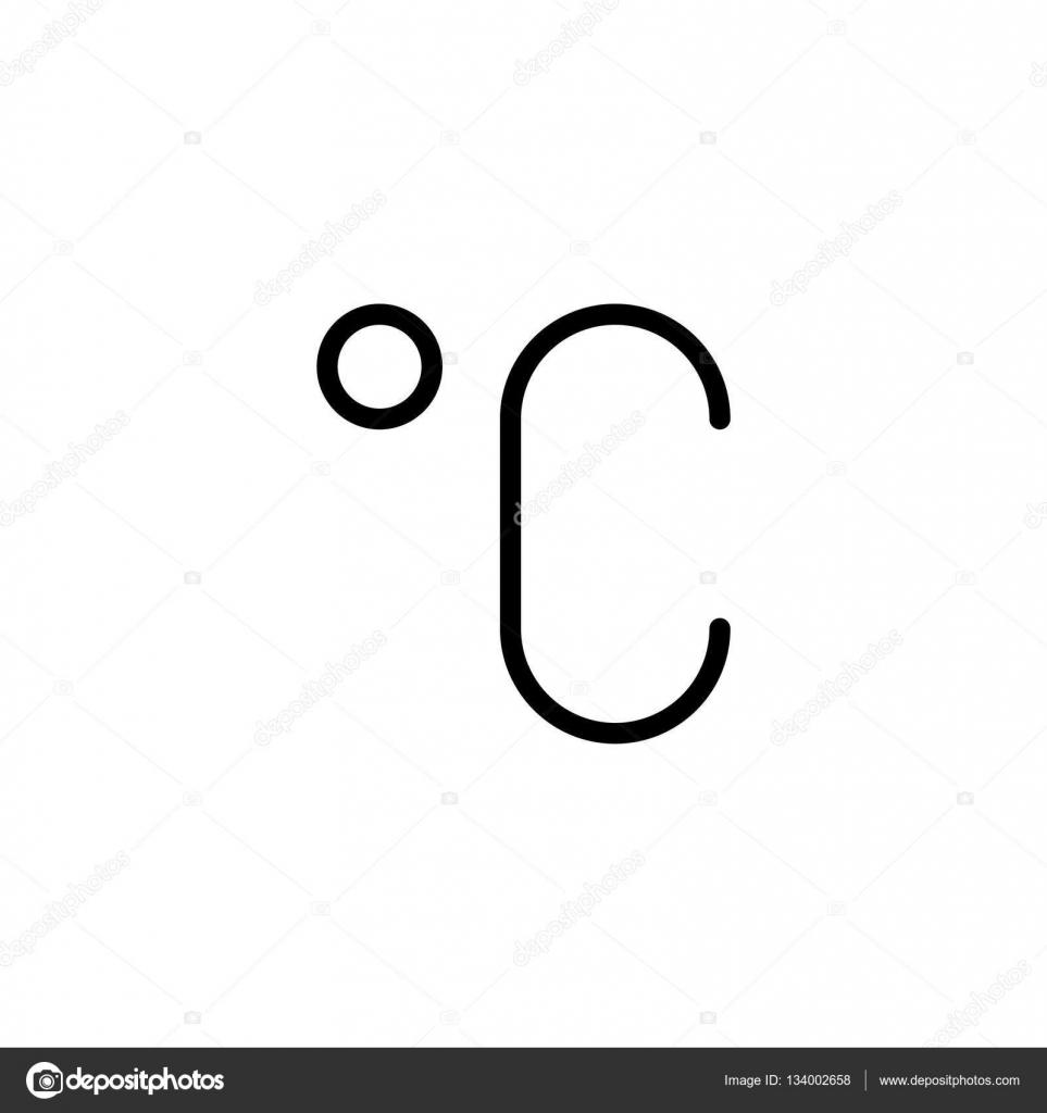 Vector Symbol Celsius — Stock Vector © everydaytemplate #134002658