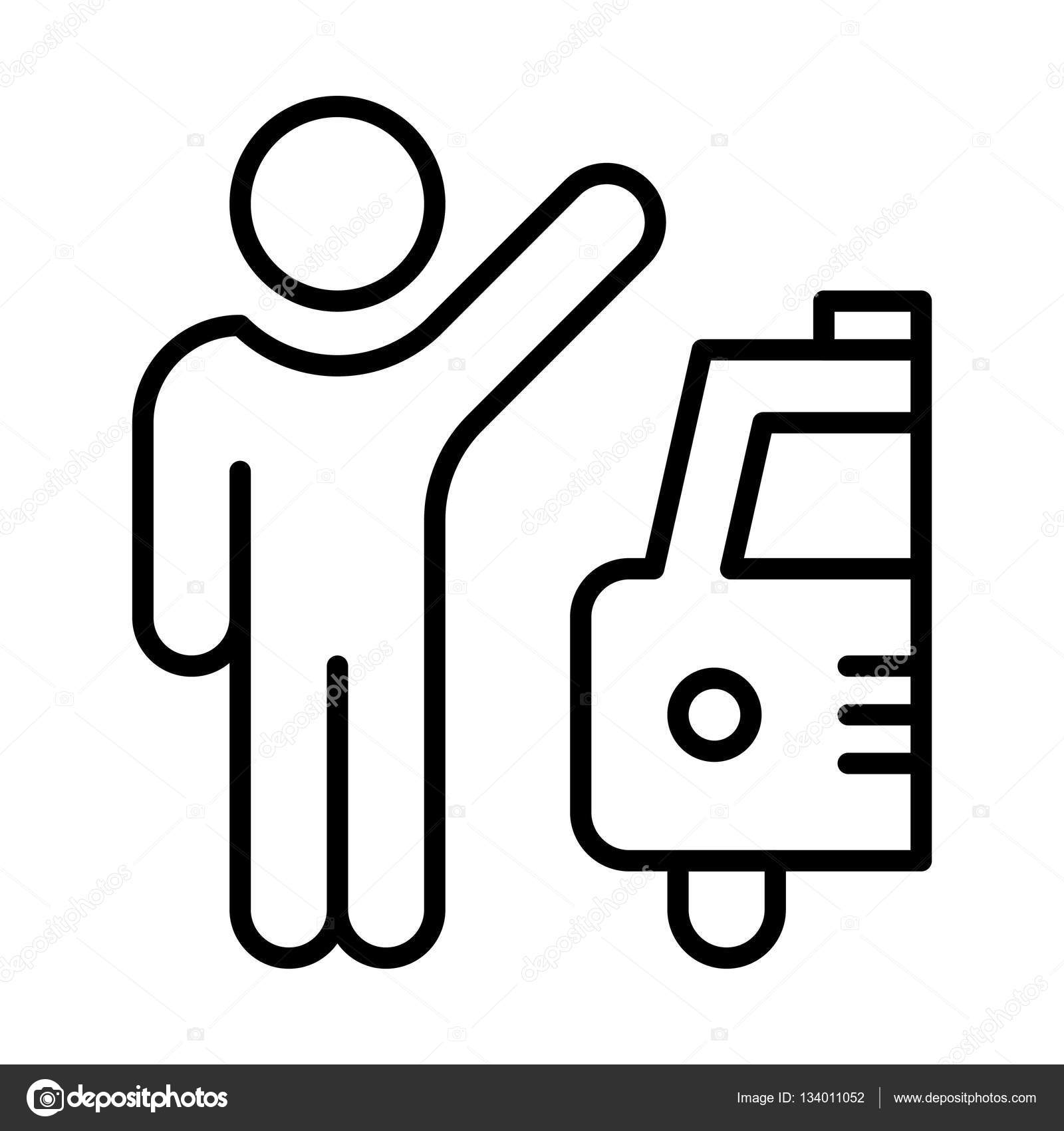 Man stops the car icon illustration Stock Vector Image by ...