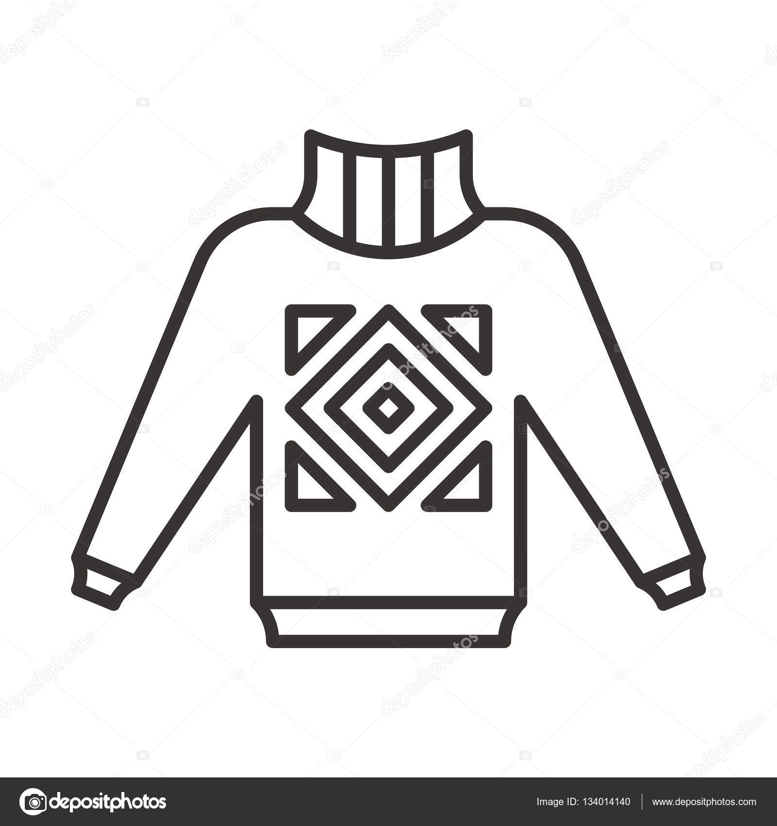 Suéter icono ilustración Vector de stock #134014140 de ©everydaytemplate