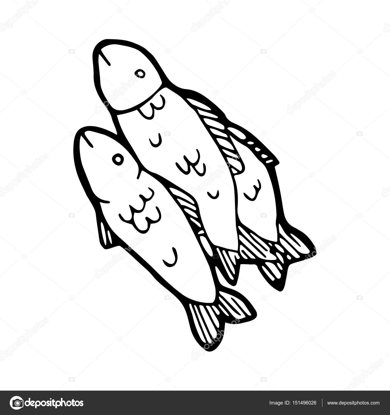 Hand drawn fried fish Stock Vector Image by ©everydaytemplate #151496026