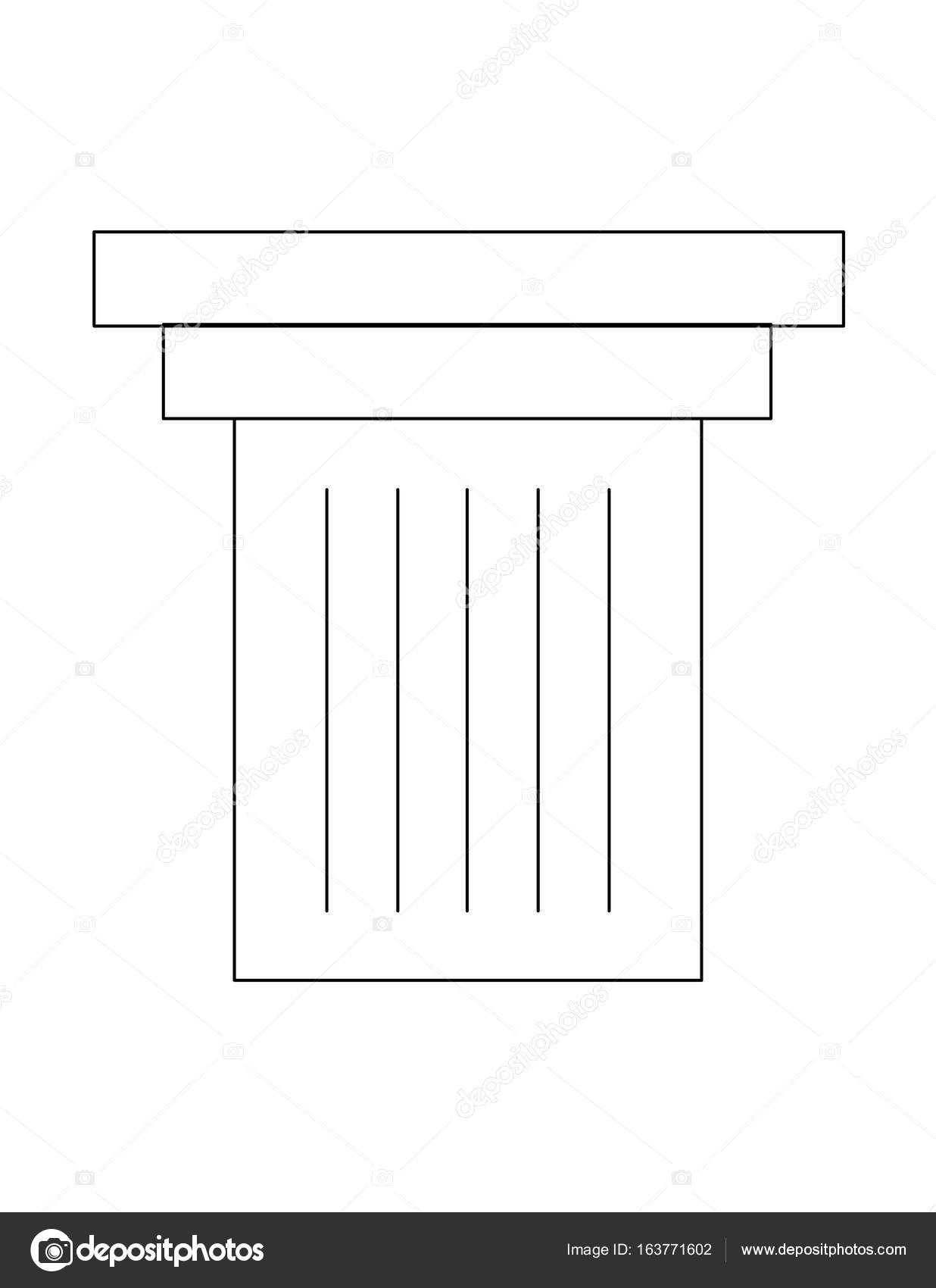 Doric column element icon — Stock Vector © everydaytemplate #163771602