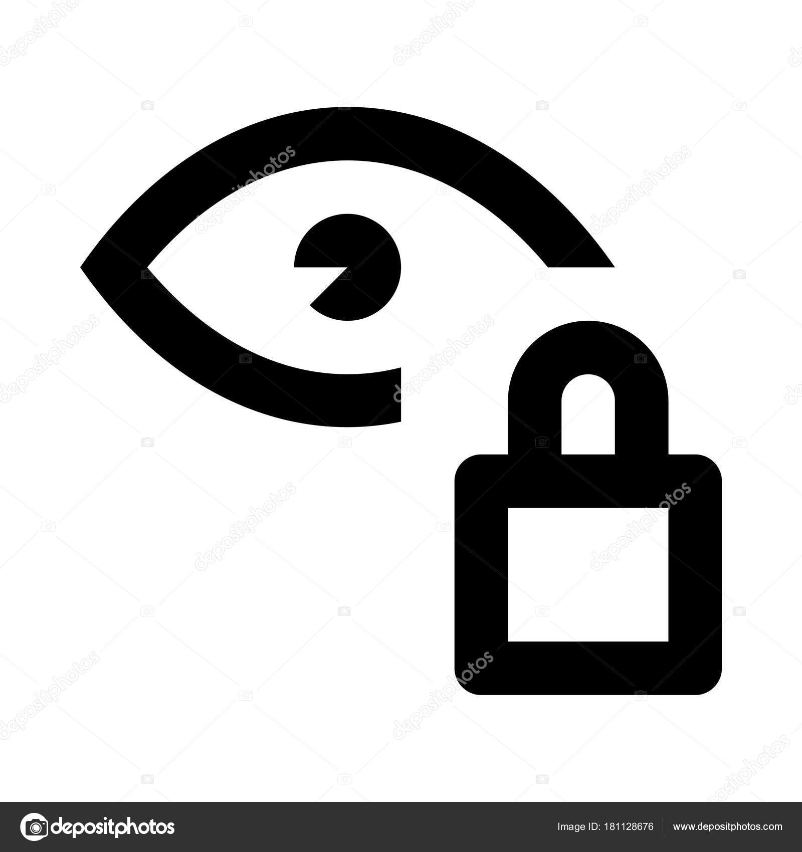 Visibility Blocked Icon White Background Stock Vector by ...