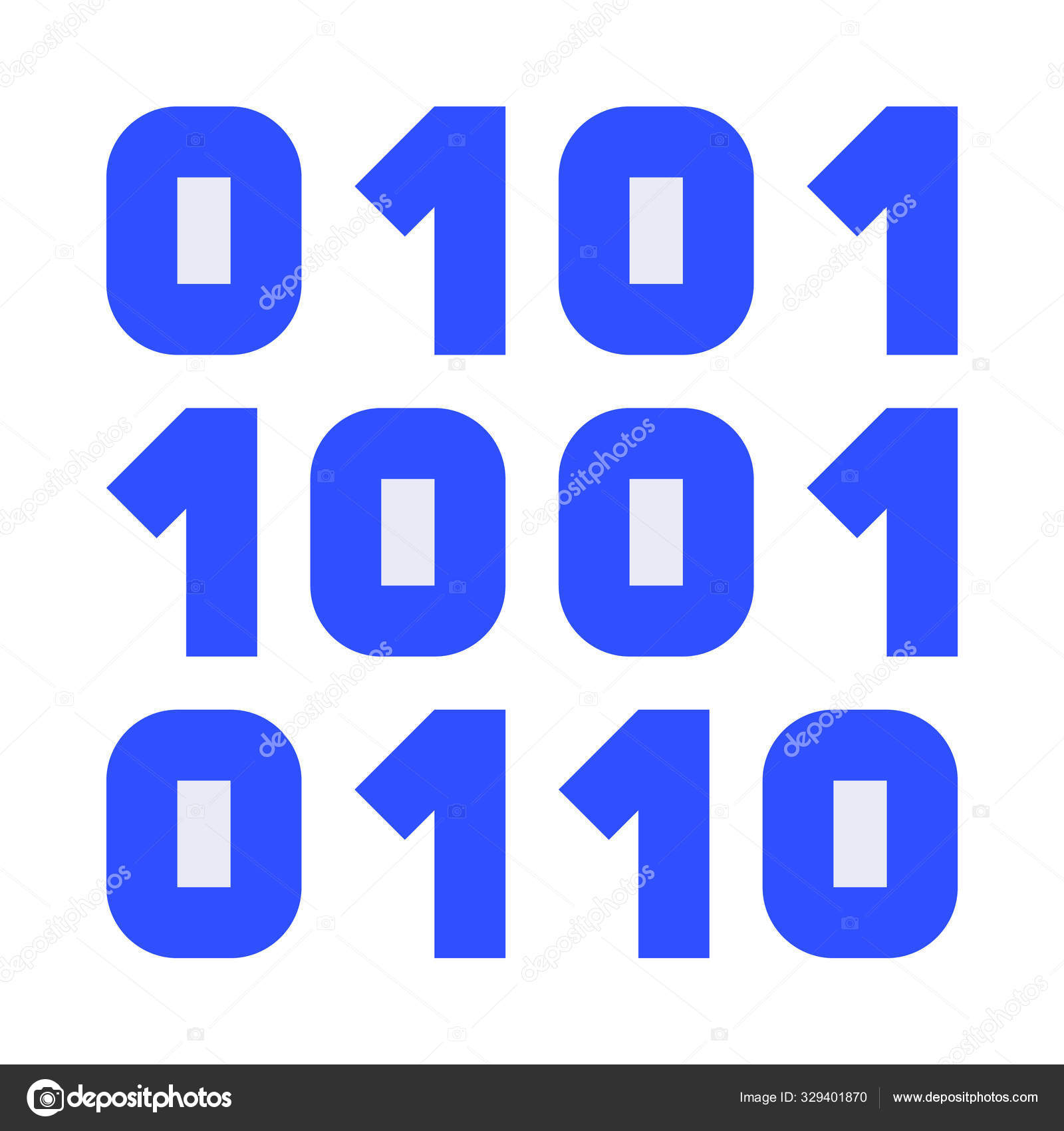 Simple Binary Code Icon Vector Illustration Stock Vector by ...