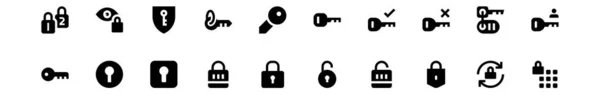 Set Vector Black Solid Icons Settings Stock Vector Image by ...