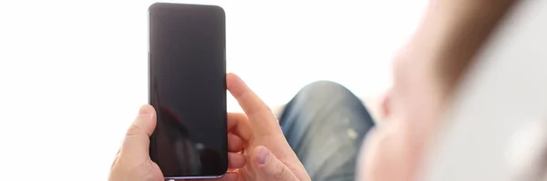 Guy take cellphone for communication - Stock Image - Everypixel