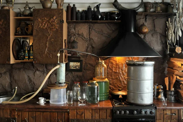 Moonshine distiller tower Stock Photos, Royalty Free Moonshine ...