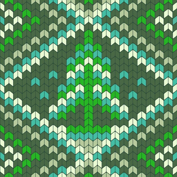 Red and Green Christmas Knitted Seamless Pattern — Stock Vector ...