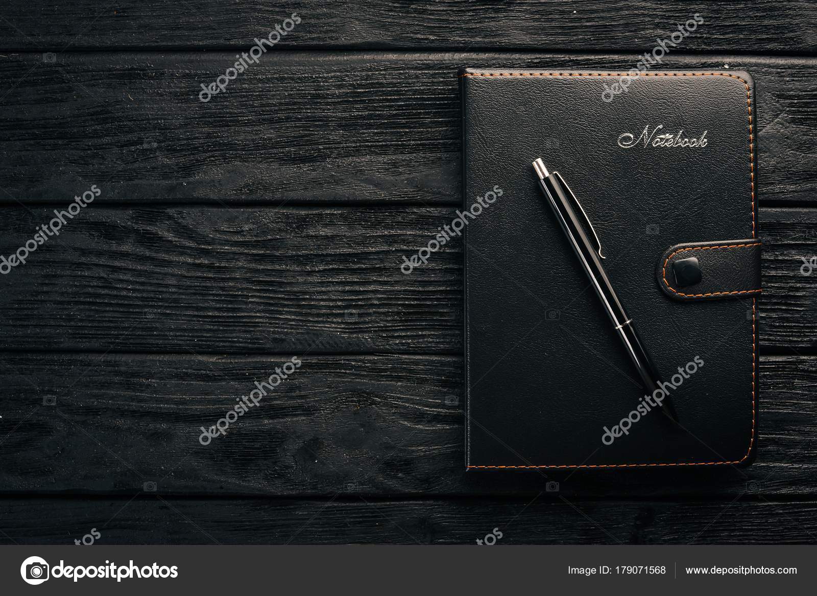 Notebook Office Desktop Top View Free Space Text — Stock Photo ...