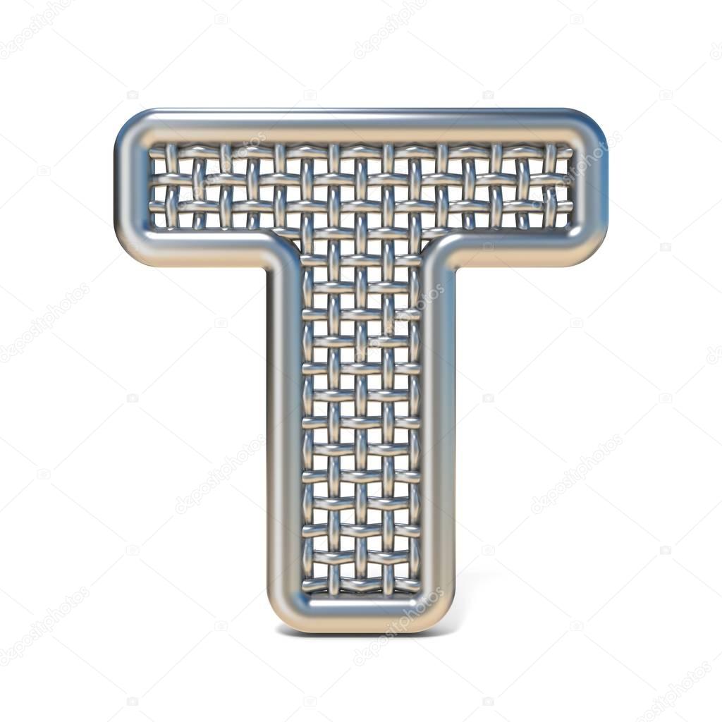 Malla met lica perfilada fuente LETTER T 3D 2024