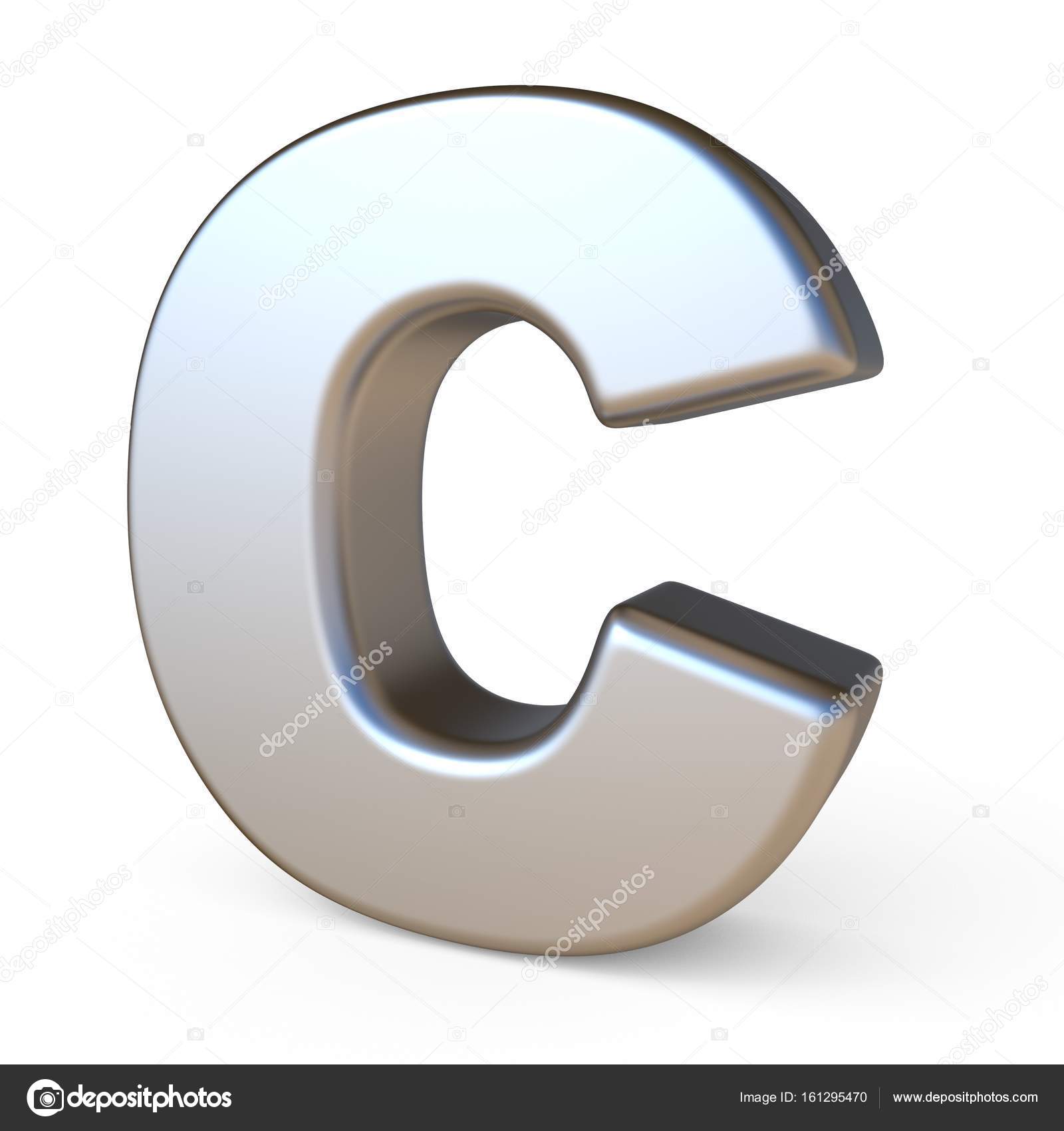 Metal font LETTER C 3D Stock Photo by ©djmilic 161295470