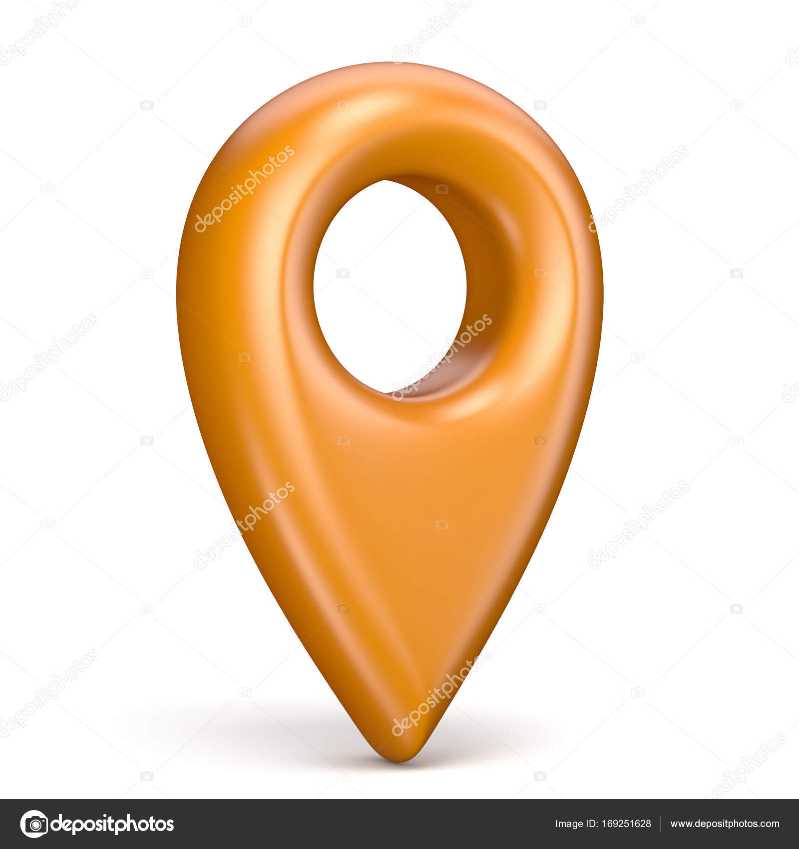 Orange map pointer 3D Stock Photo by ©djmilic 169251628