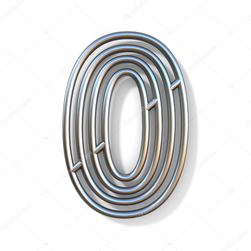 Wire outline font number 0 ZERO 3D — Stock Photo © djmilic #192095714