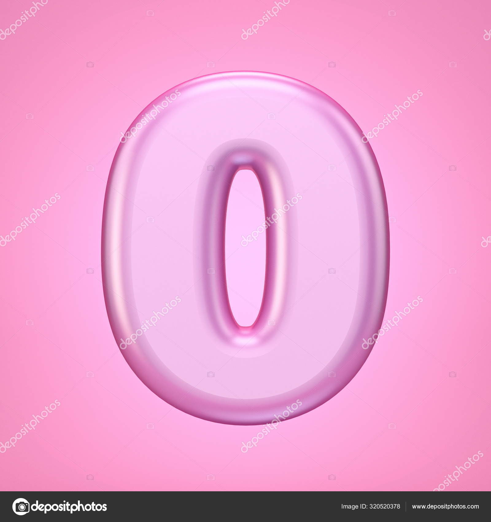 Pink font Number 0 ZERO 3D Stock Photo by ©djmilic 320520378