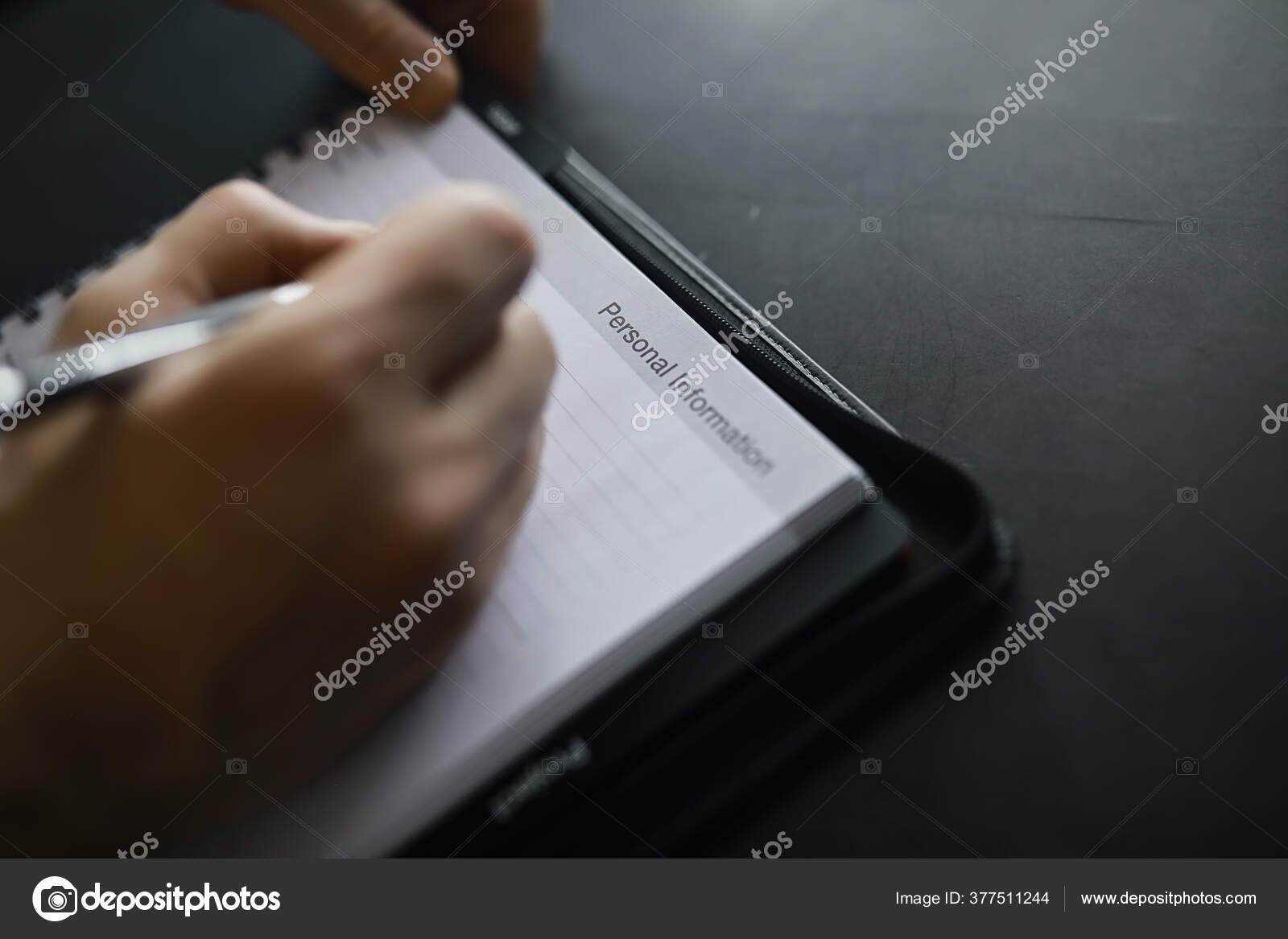 Filling Out Form Personal Information Documents Folder Table Fill ...