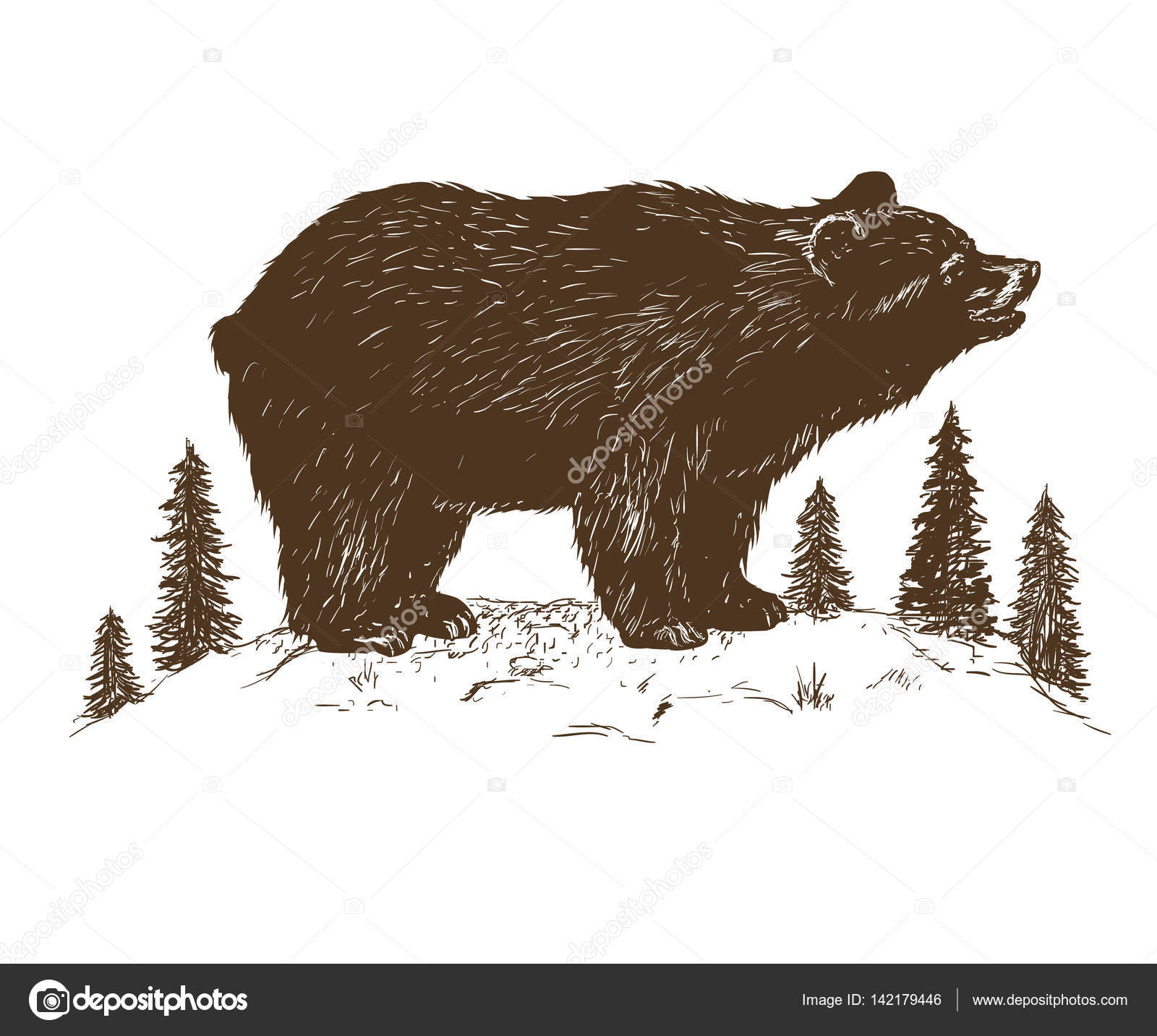 Ilustração vetor símbolo urso marrom imagem vetorial de mirquurius ...