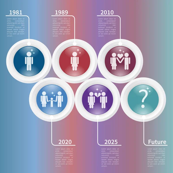 Infographic template, timeline relationship Stock Vector Image by ...