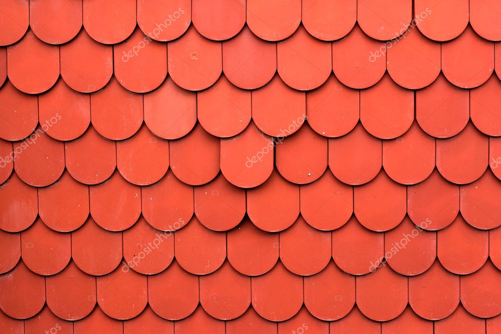 Close up of red roof texture tile for background Stock Photo by ...