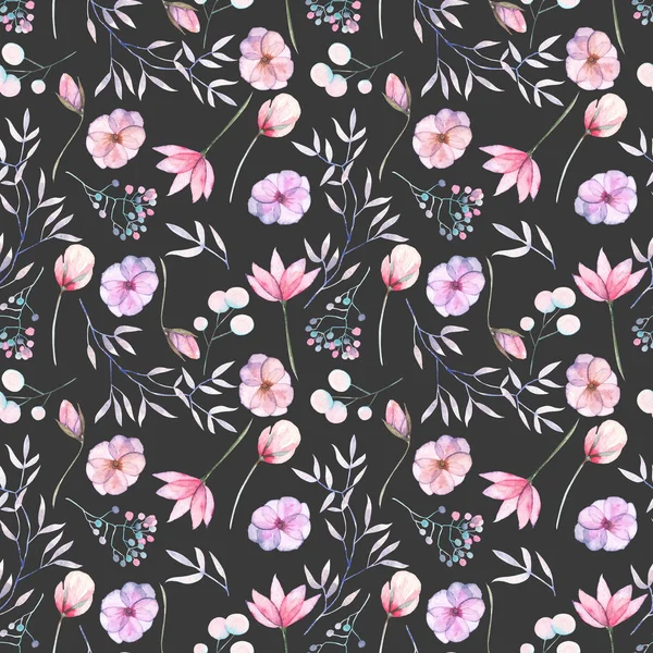 Pink Floral Print Background