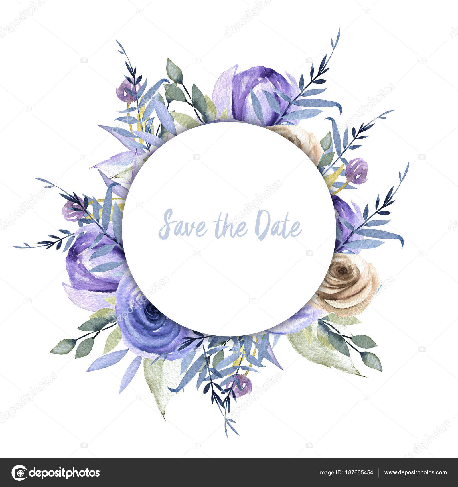 Blue Rose Corner Border