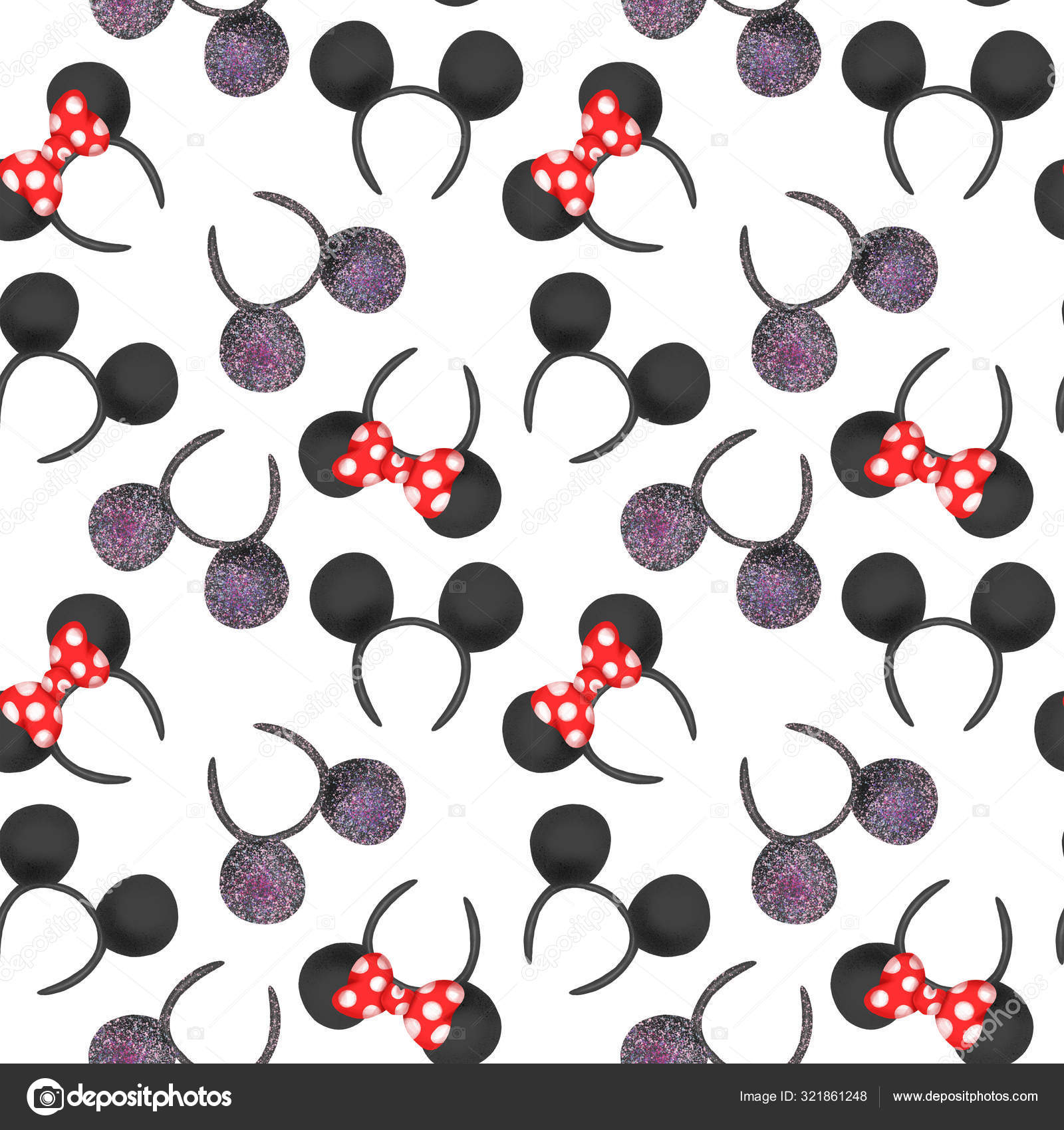 Seamless Pattern Hand Drawn Souvenirs Attributes Amusement Park Magic ...