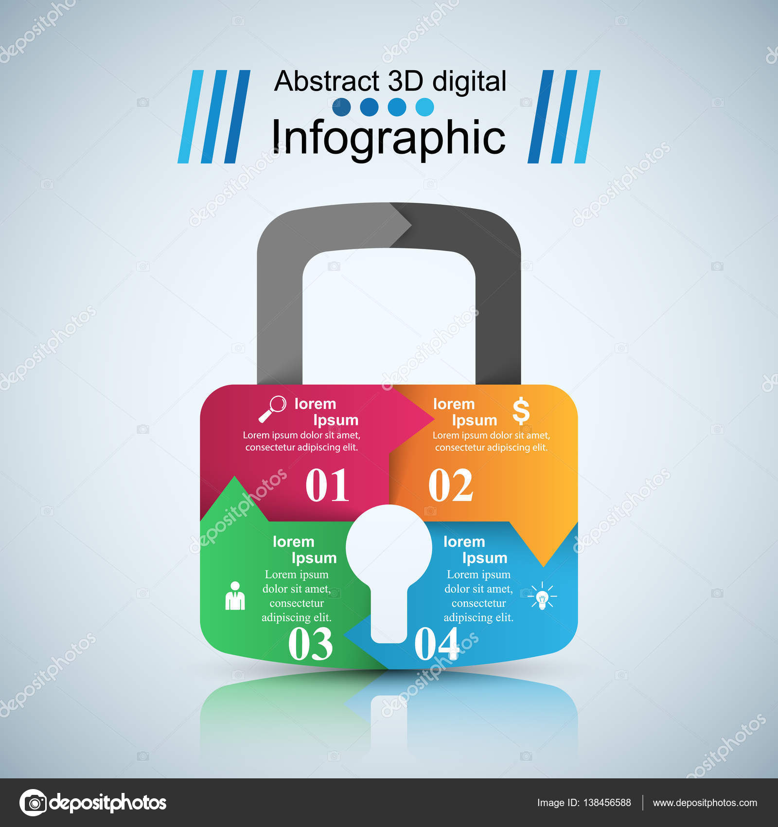 Infographic illustration. Lock icon. Stock Vector Image by ©rwgusev ...