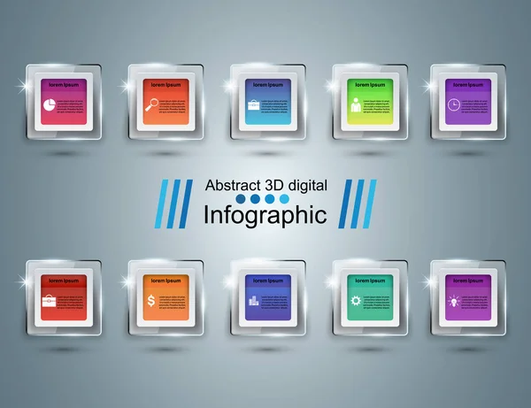 Infographic design. List of 10 items. Stock Vector Image by ©rwgusev ...