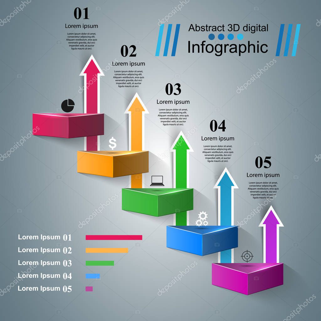 Iconos de infografía. Icono de flechas. 2022
