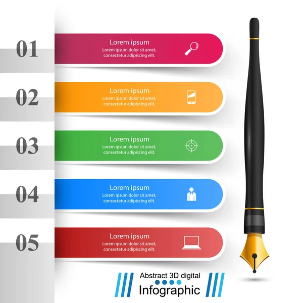 Infographics with colorful pencils — Stock Vector © lipmic #25575855
