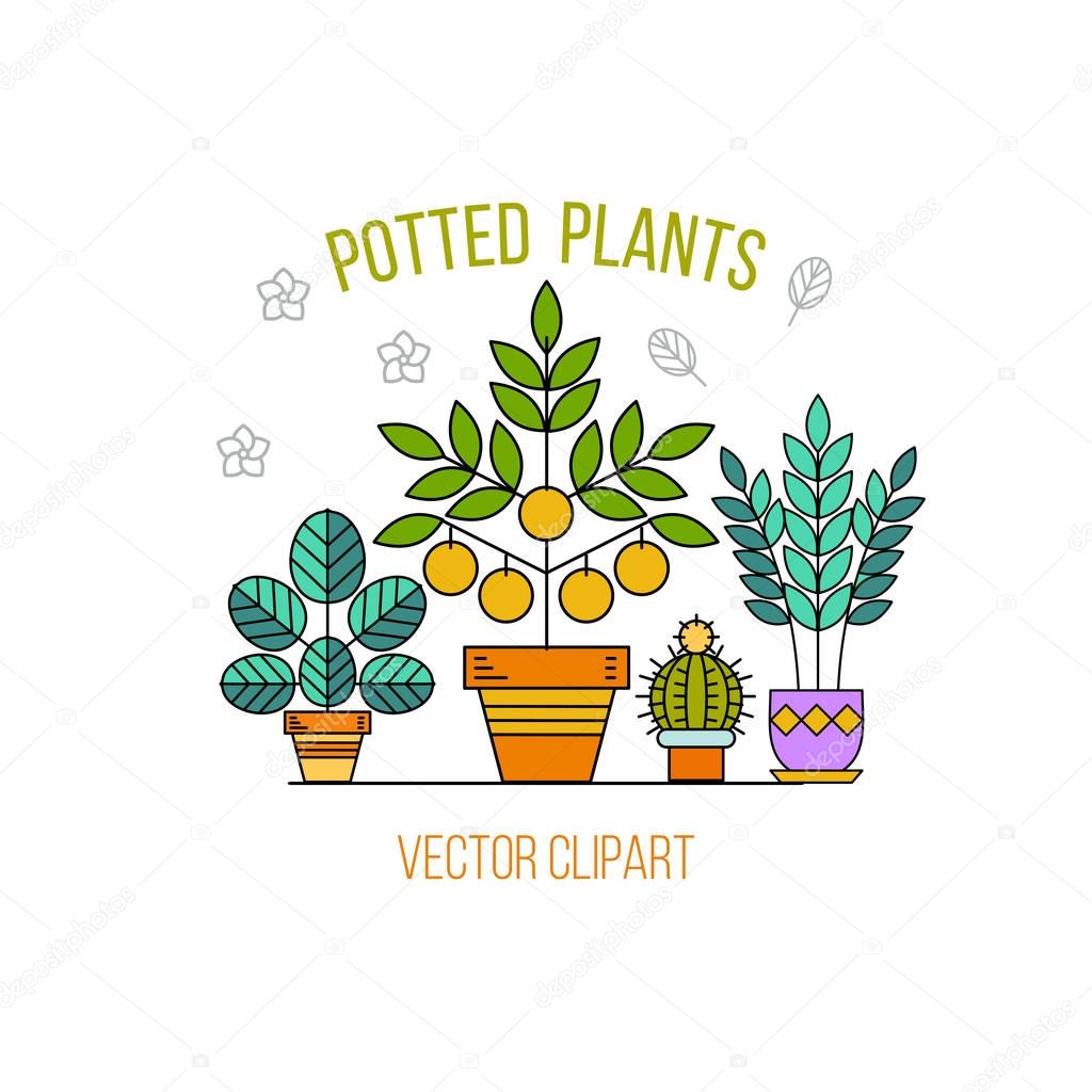 Potted Plant Logos