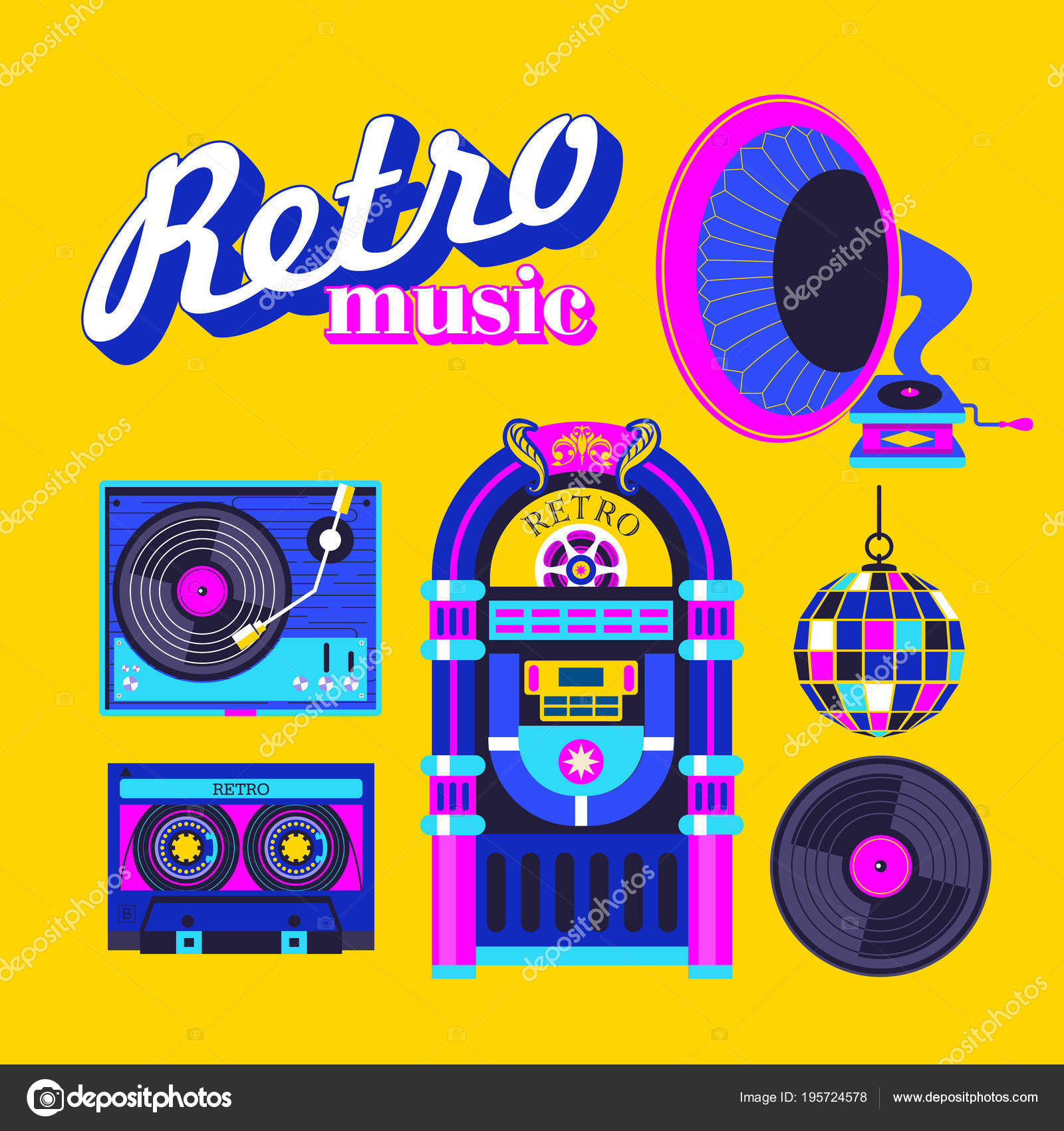 Retro Music Illustration