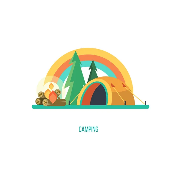 Piknik perkemahan Vector Art Stock Images | Depositphotos