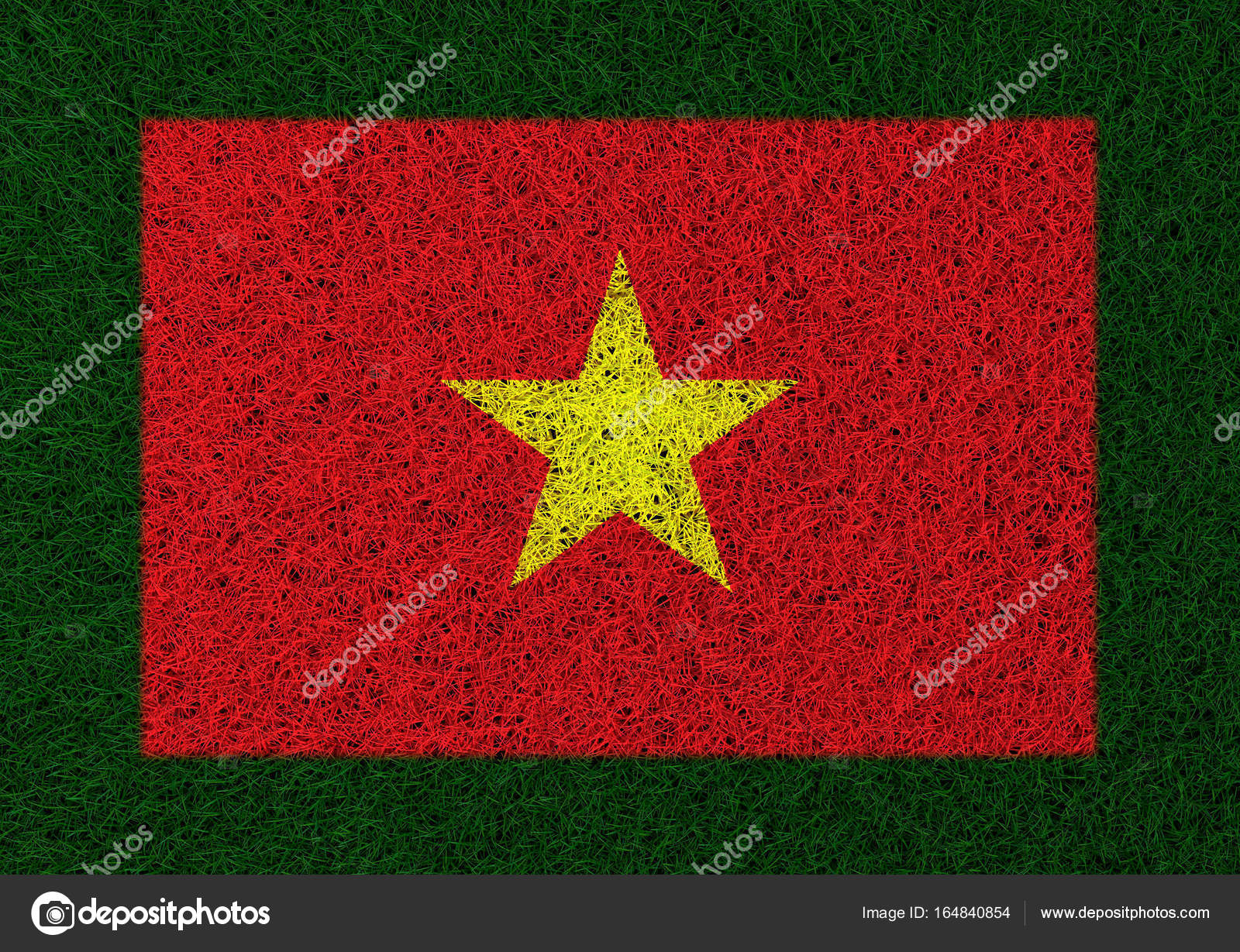 Flag Vietnam Grass Texture — Stock Photo © panzer25 #164840854