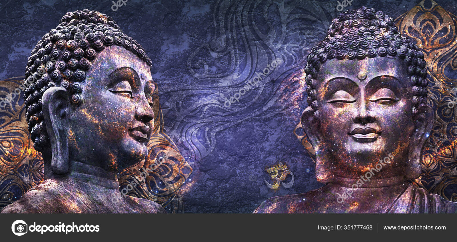 Head Smiling Buddha — Stock Photo © YulianaS #351777468