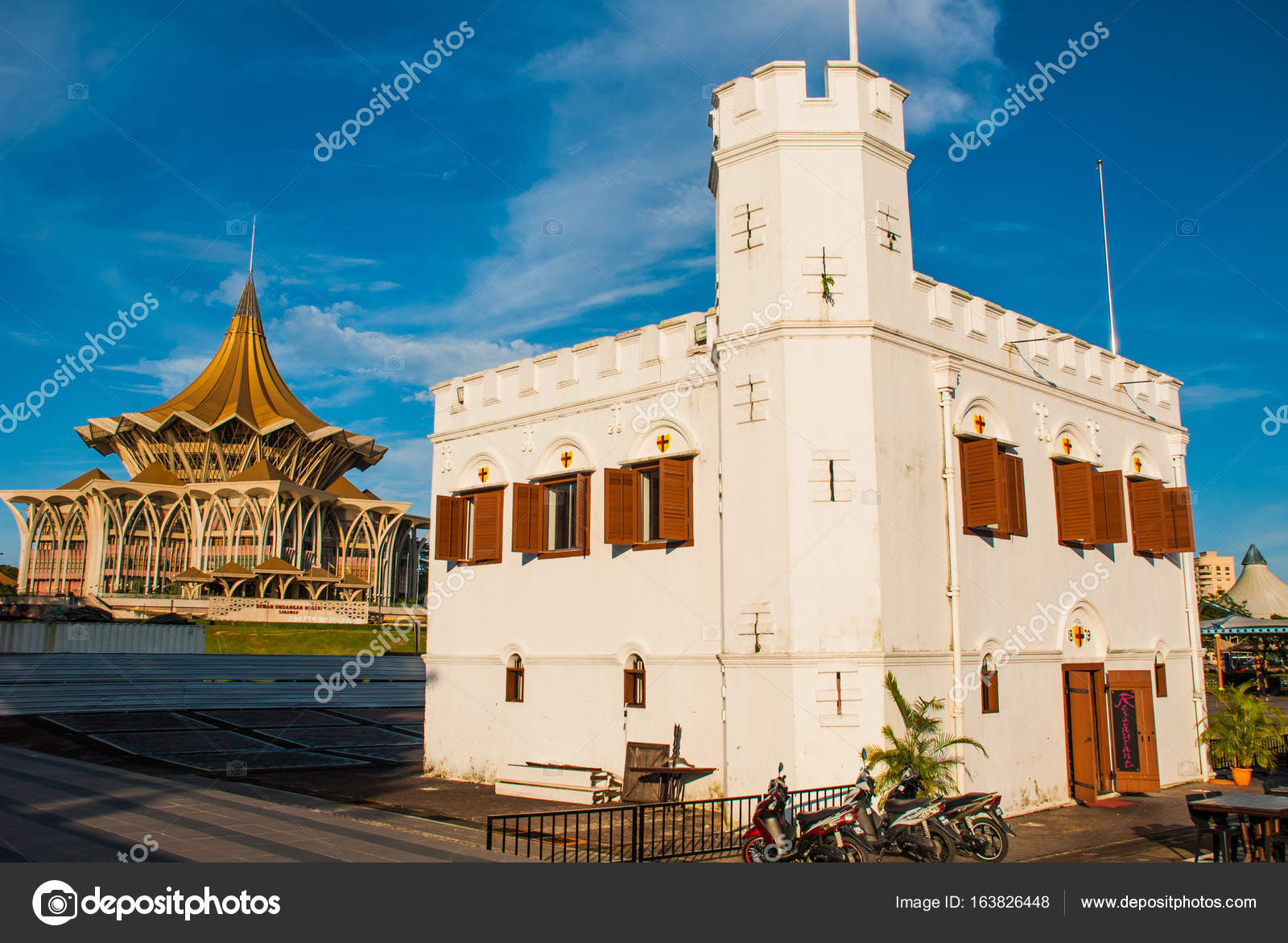 Square Tower at Waterfront in Kuching. Sarawak. Malaysia. Borneo Stock ...