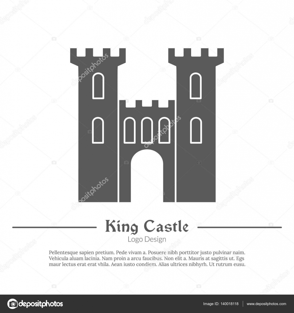 Medieval logo emblem template, black simple style Stock Vector Image by ...