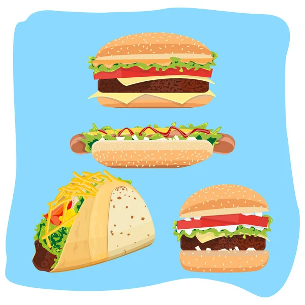 Hot Dogs And Hamburgers Clip Art