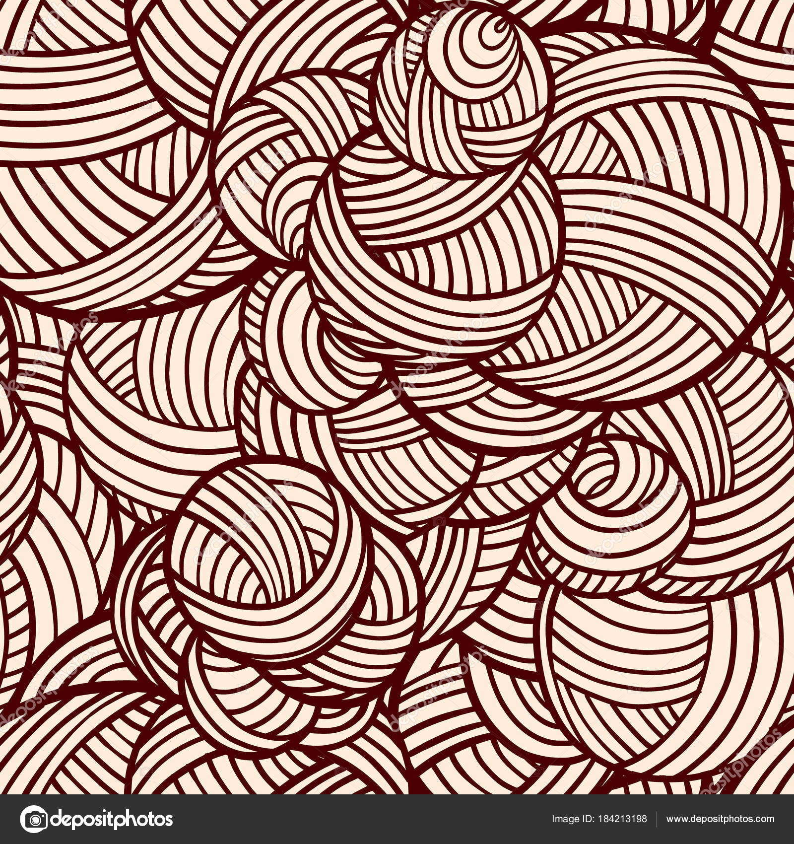 Vector abstract rounds and curves seamless pattern Stock Vector Image ...