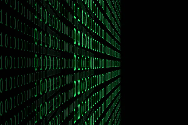 Green Binary Code Black Background — Stock Photo © DSom #356272264