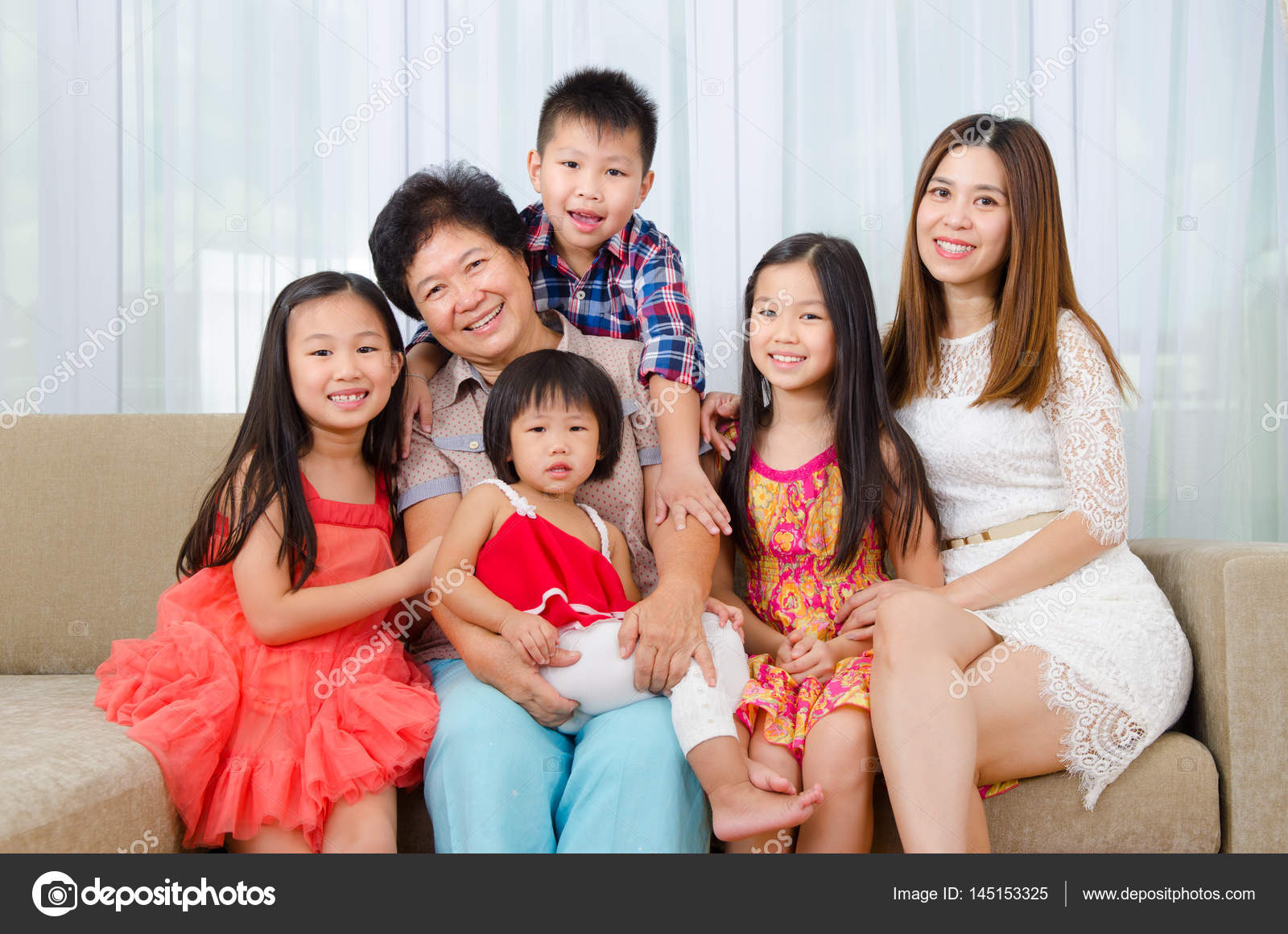 Asian three generations family — Stock Photo © szeyuen #145153325