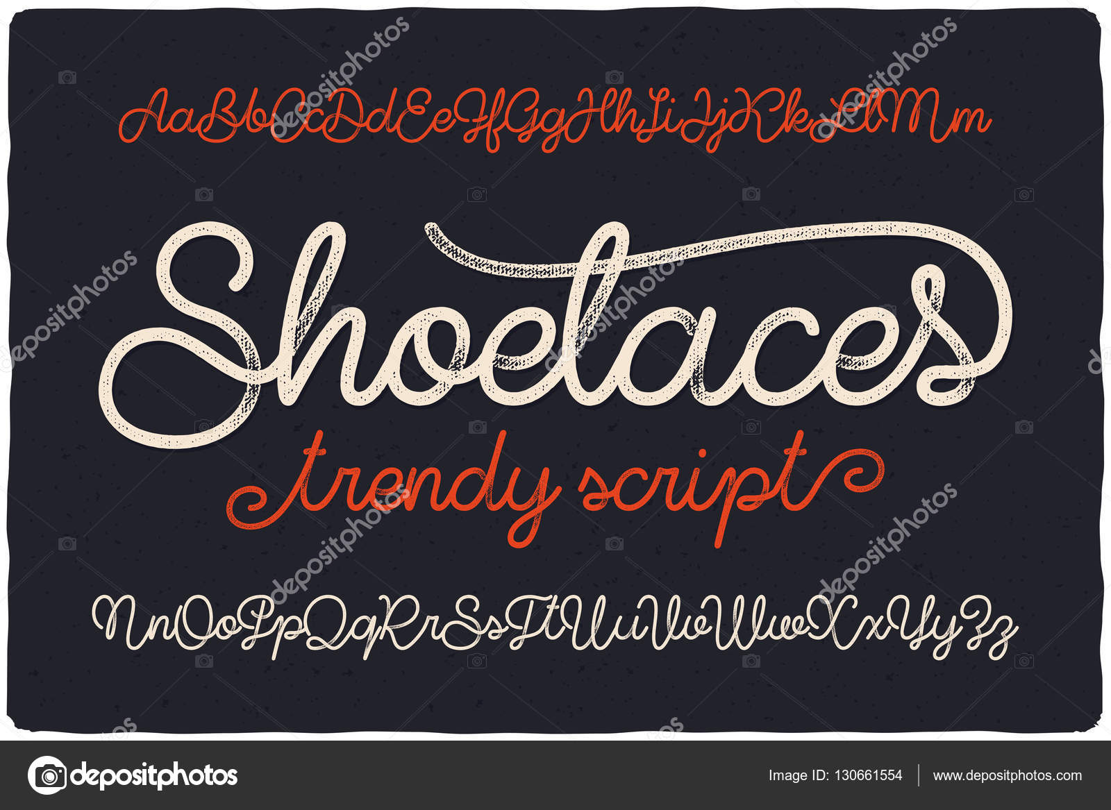 Shoelace Font Alphabet