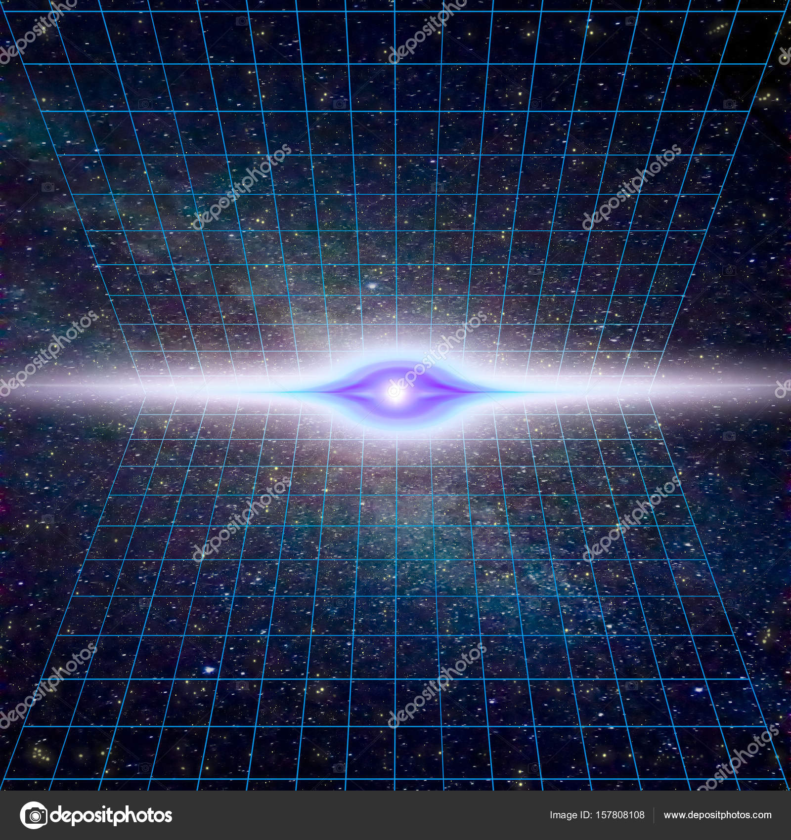 Singularity, gravitational waves and spacetime concept Stock Photo by ...