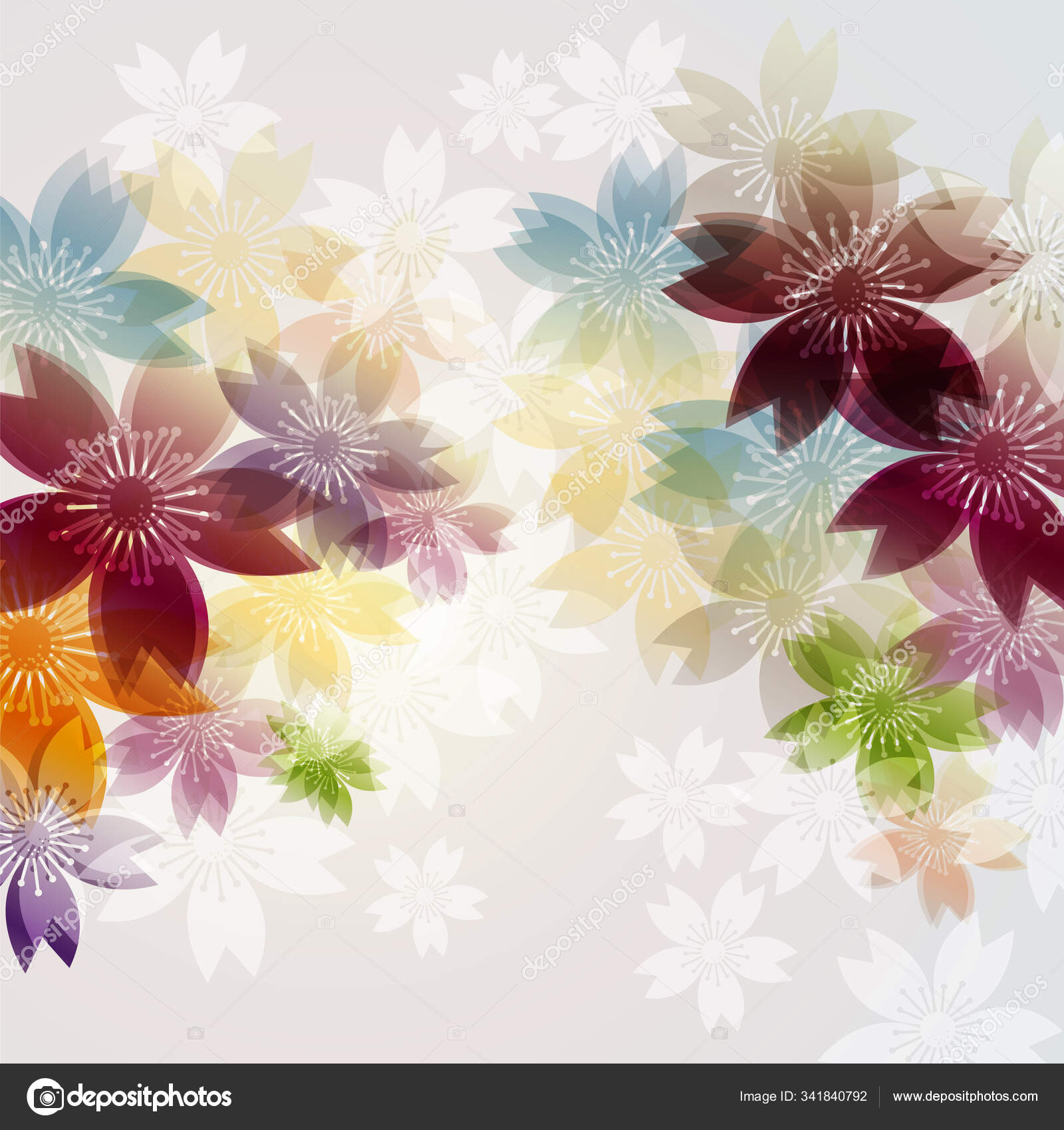 Background Illustration Cherry Blossoms Stock Vector by ©MisaoN 341840792