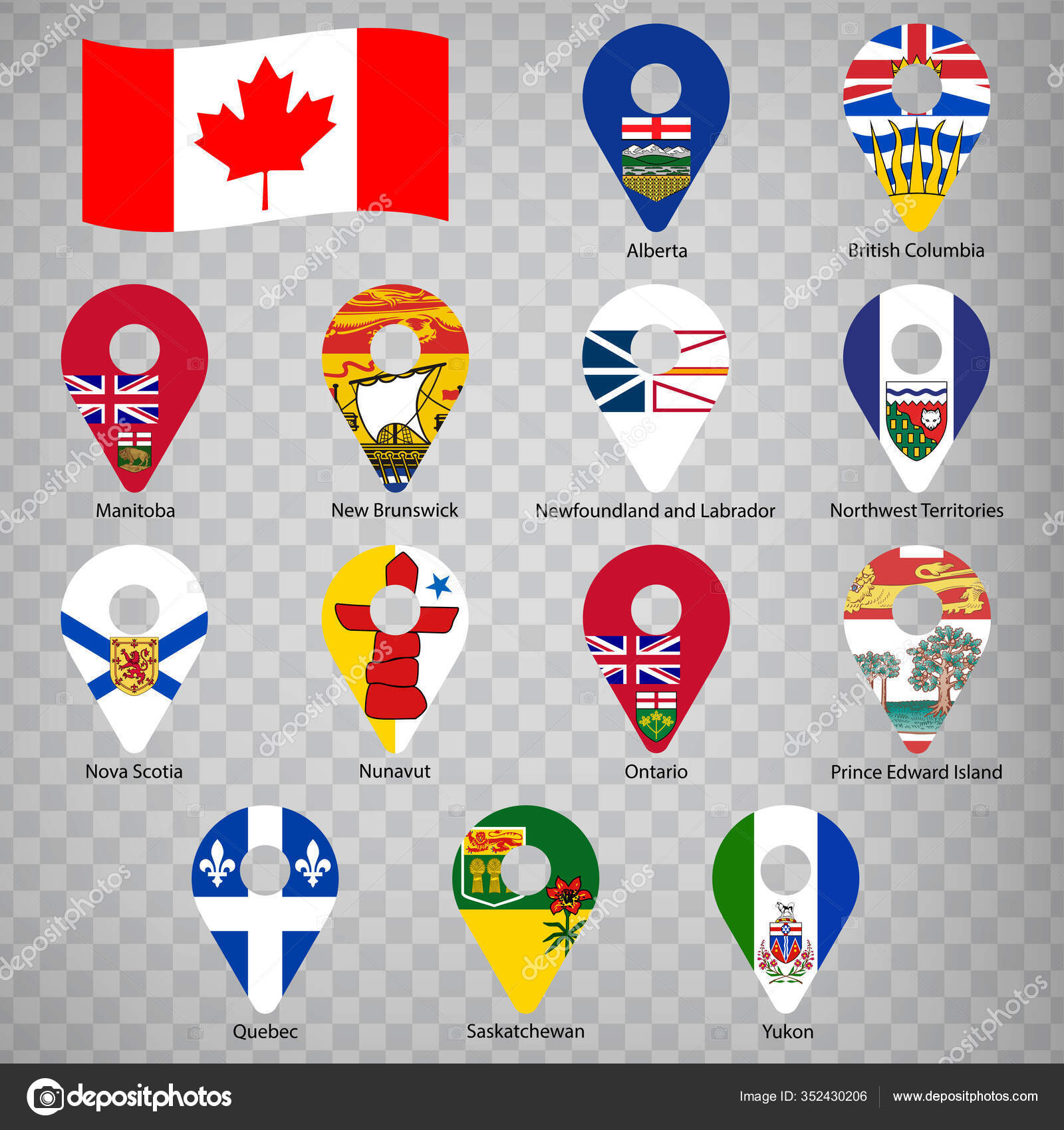 Canadian Territory Flags